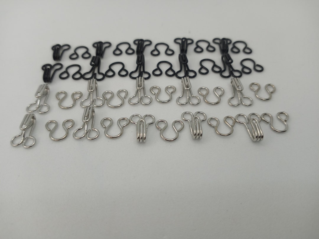 10 Sets of Hooks and Eyes Closures, Fastener Sets, Claps for Garments ...