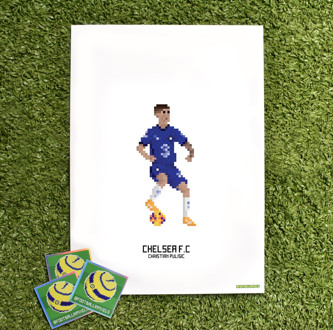 SALE CHRISTIAN PULISIC Retro Fußball Pixel Art Chelsea - Etsy.de