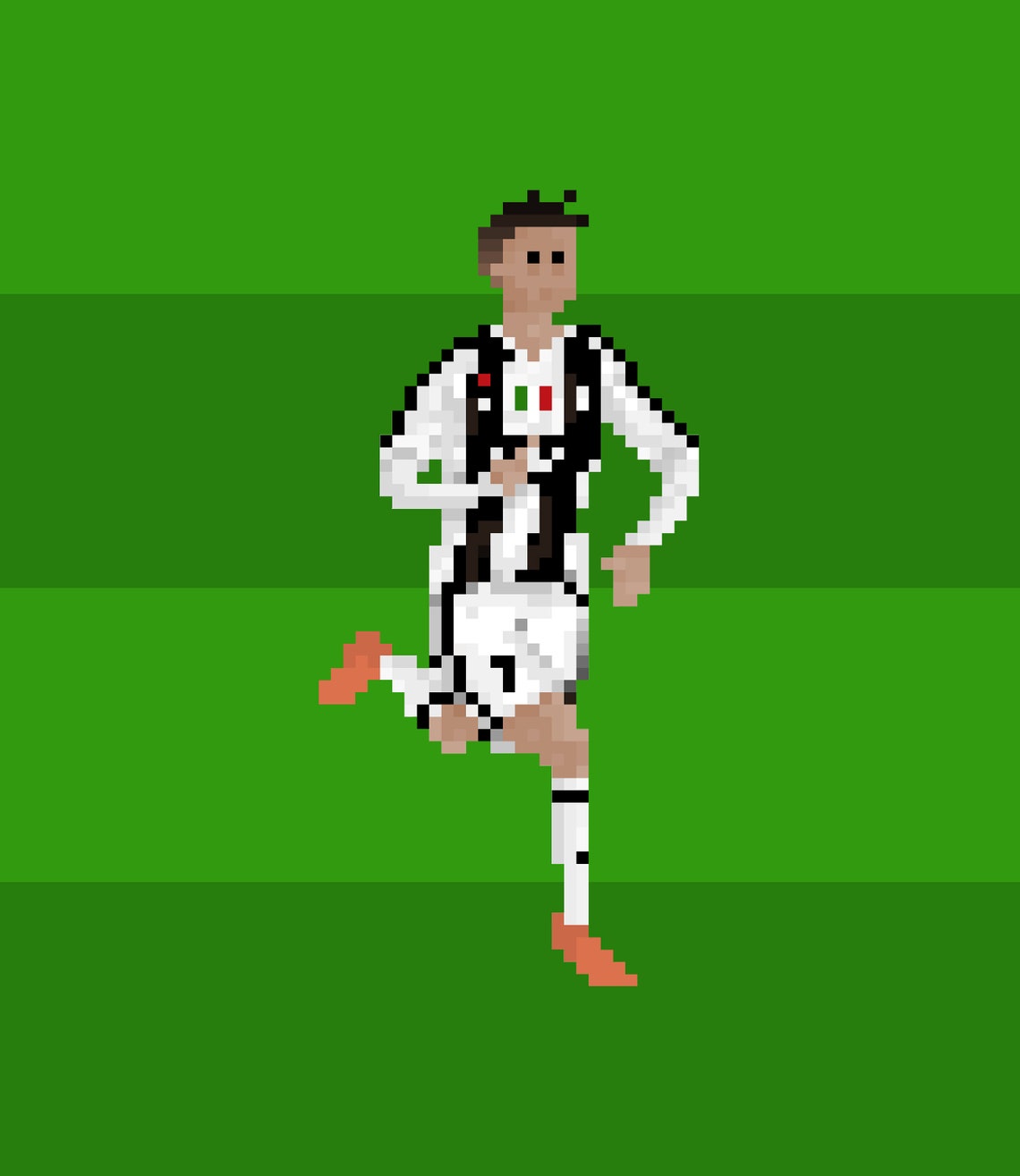 Juventus Cristiano Ronaldo Pixel Player Art Print Football | Etsy
