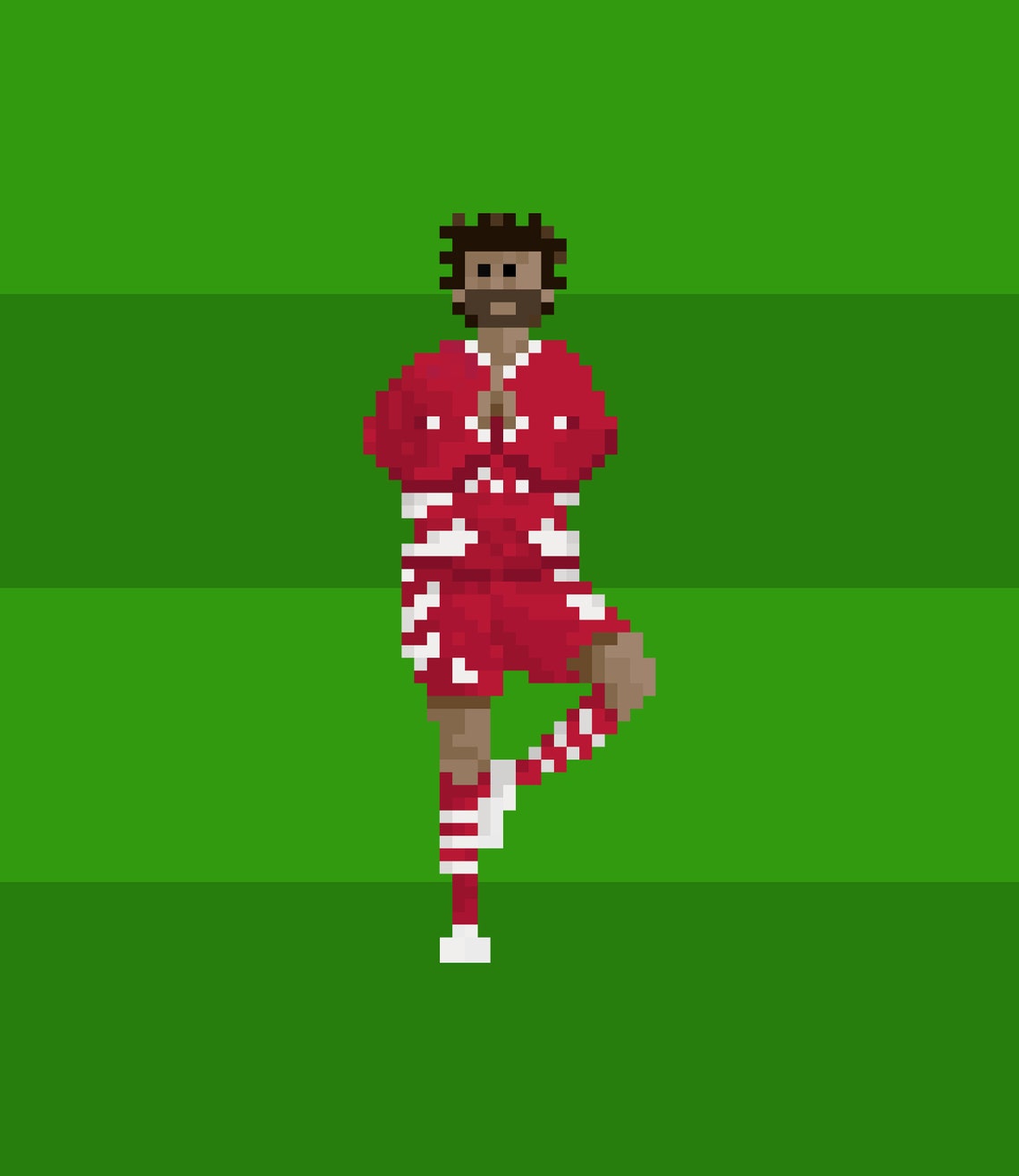 Liverpool Salah Pixel Player Art Print Football Poster Mo | Etsy