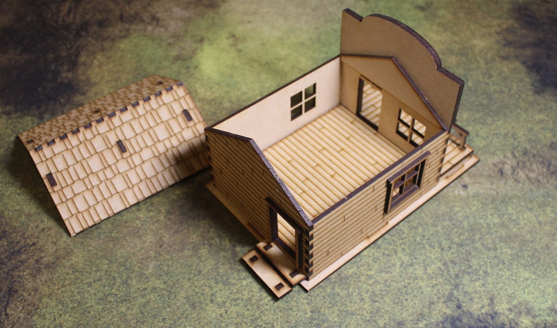 28mm to 35mm MDF Western Building Basic Set Set of Buildings - Etsy