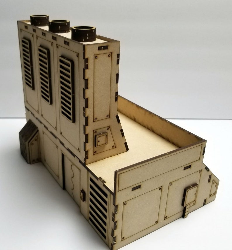 MDF Terrain Sci-fi Power Plant for Star Wars: Legion, Warhammer 40k ...