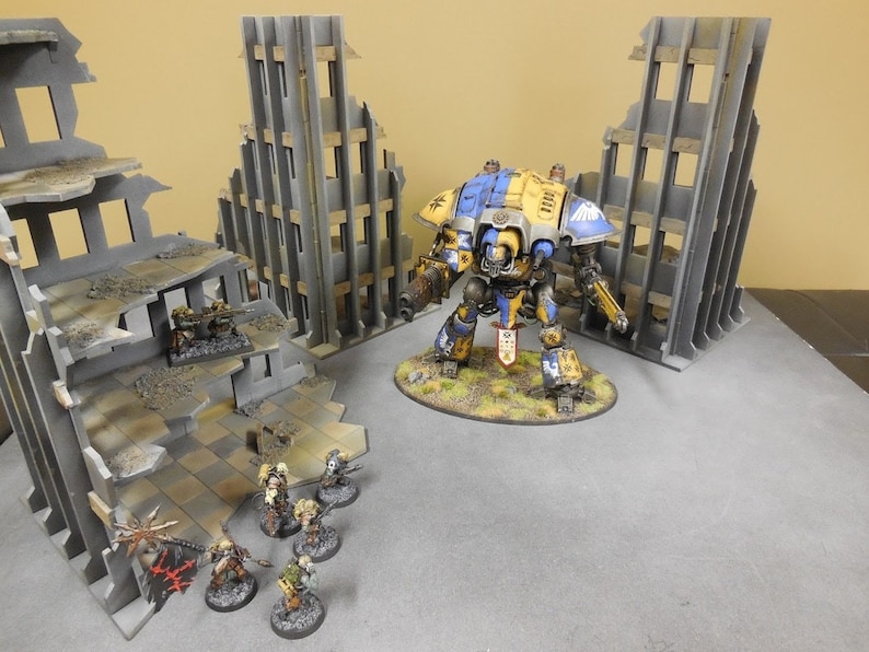 Warhammer 40k / Bolt Action Gothic Building Ruins Set 1 6 Building ...