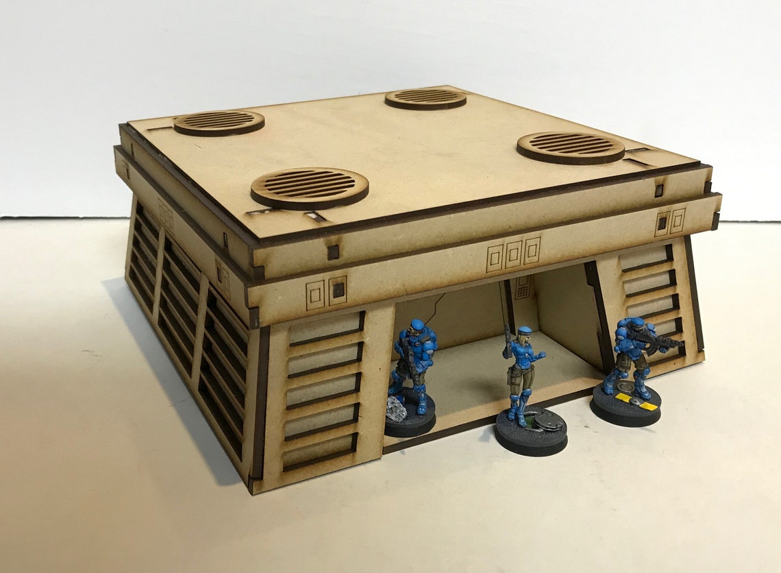 28mm to 40mm MDF Sci-fi Bunker for Star Wars: Legion, Warhammer 40k ...