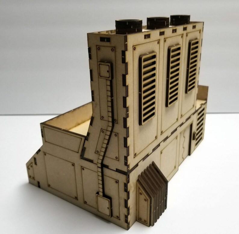 MDF Terrain Sci-fi Power Plant for Star Wars: Legion, Warhammer 40k ...