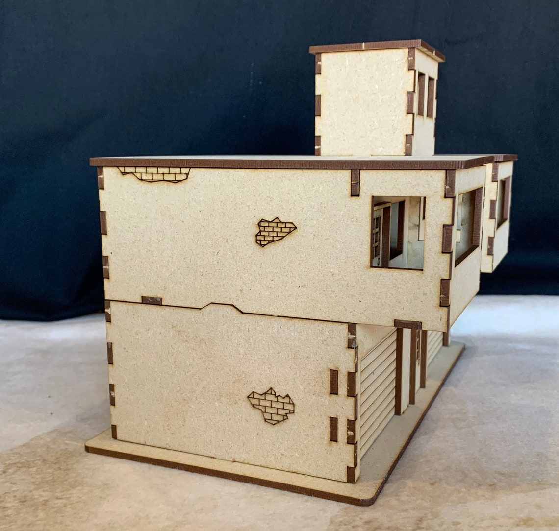 28mm MDF Modern Apartment Set Set of 4 Buildings for - Etsy