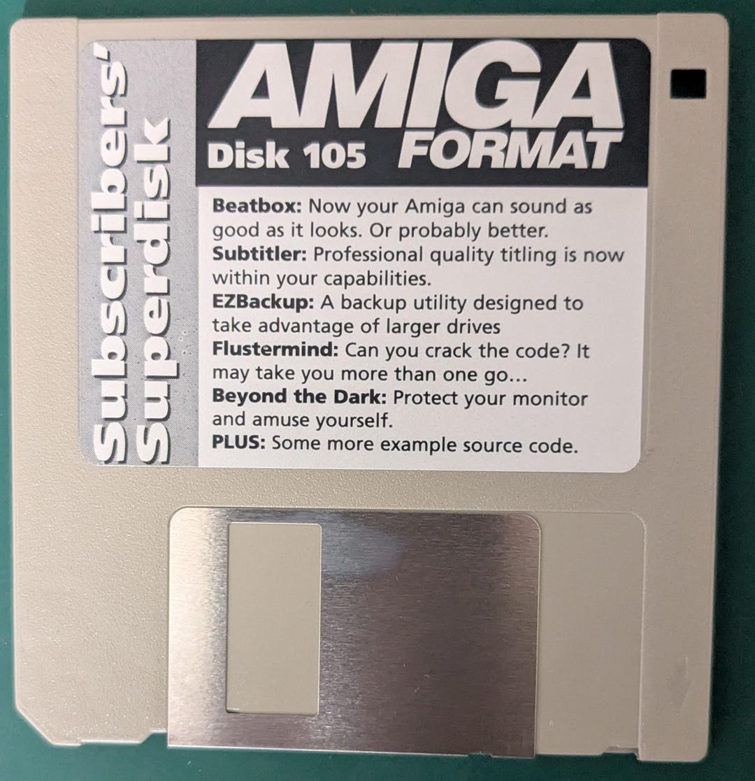 Amiga Format Disk 105 Subscriber Superdisk - Etsy