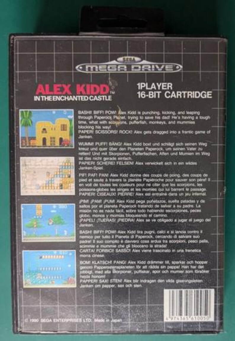 Alex Kidd in the Enchanted Castle Mega Drive - Etsy