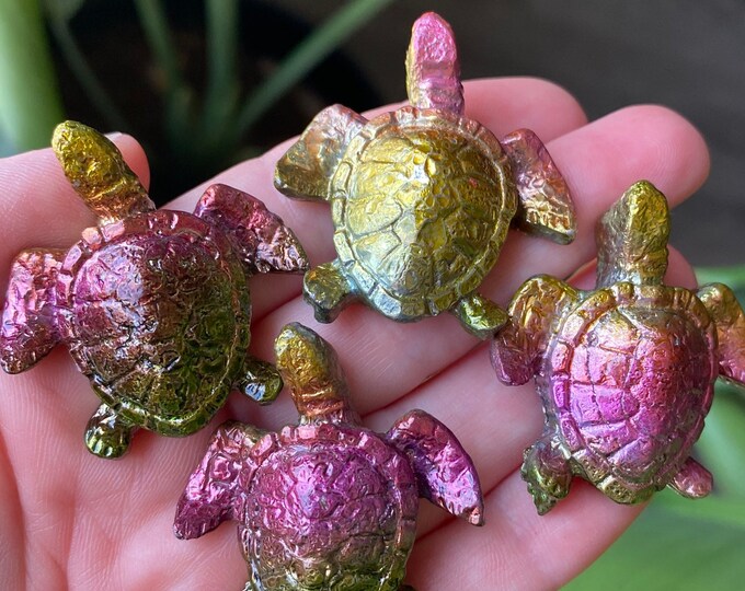 Bismuth Turtle Crystal Rainbow Deposit - Etsy
