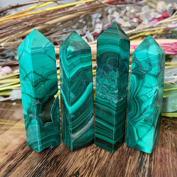 Malachite Crystal - Etsy