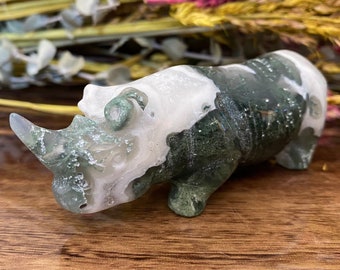 Kenya Africa Rhino Rhinoceros Figure Solid Two-tone Rhinos Figures Hand ...