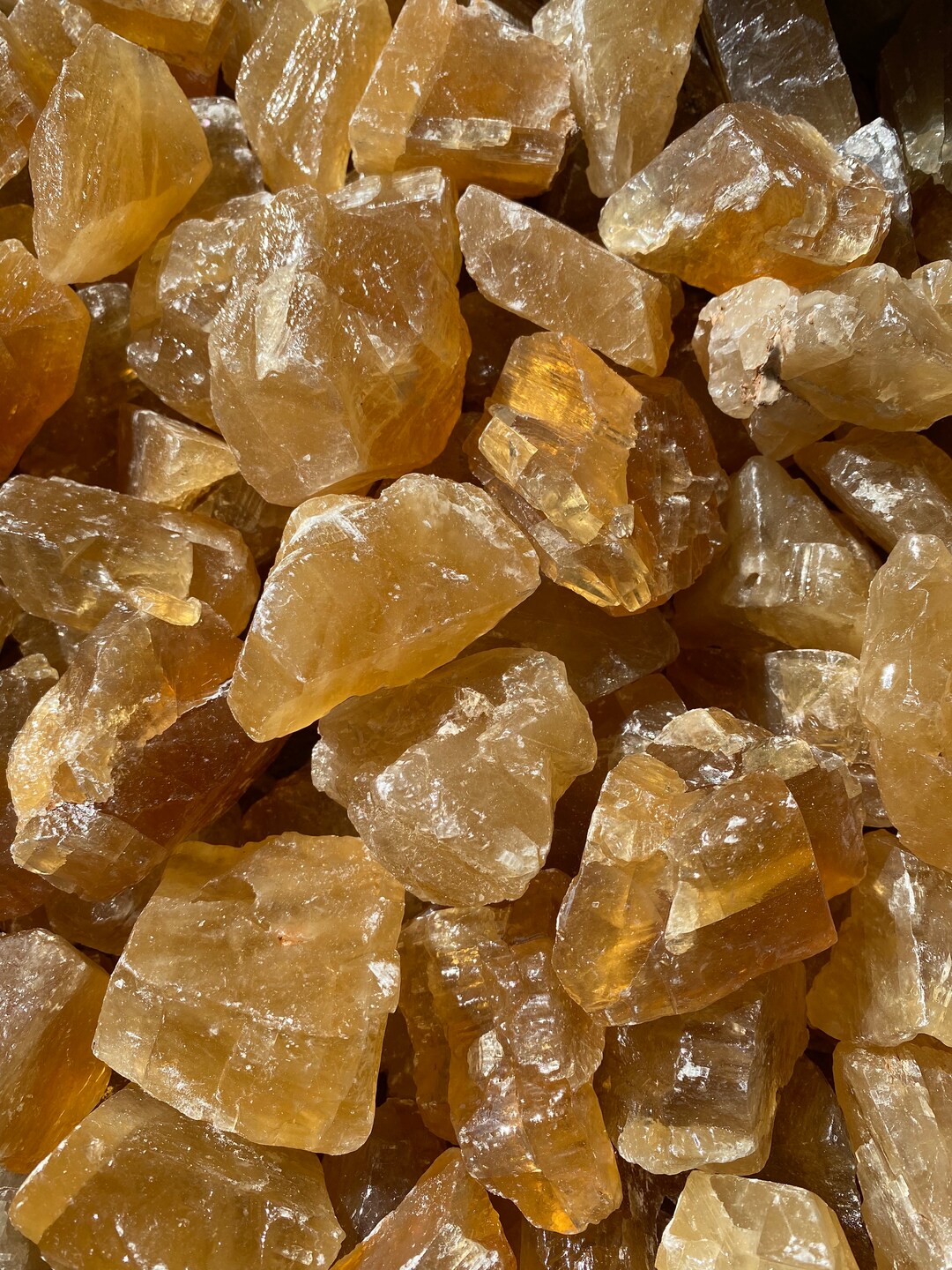 Honey Calcite Raw Natural Crystal | Honey Amber Calcite Stone ...