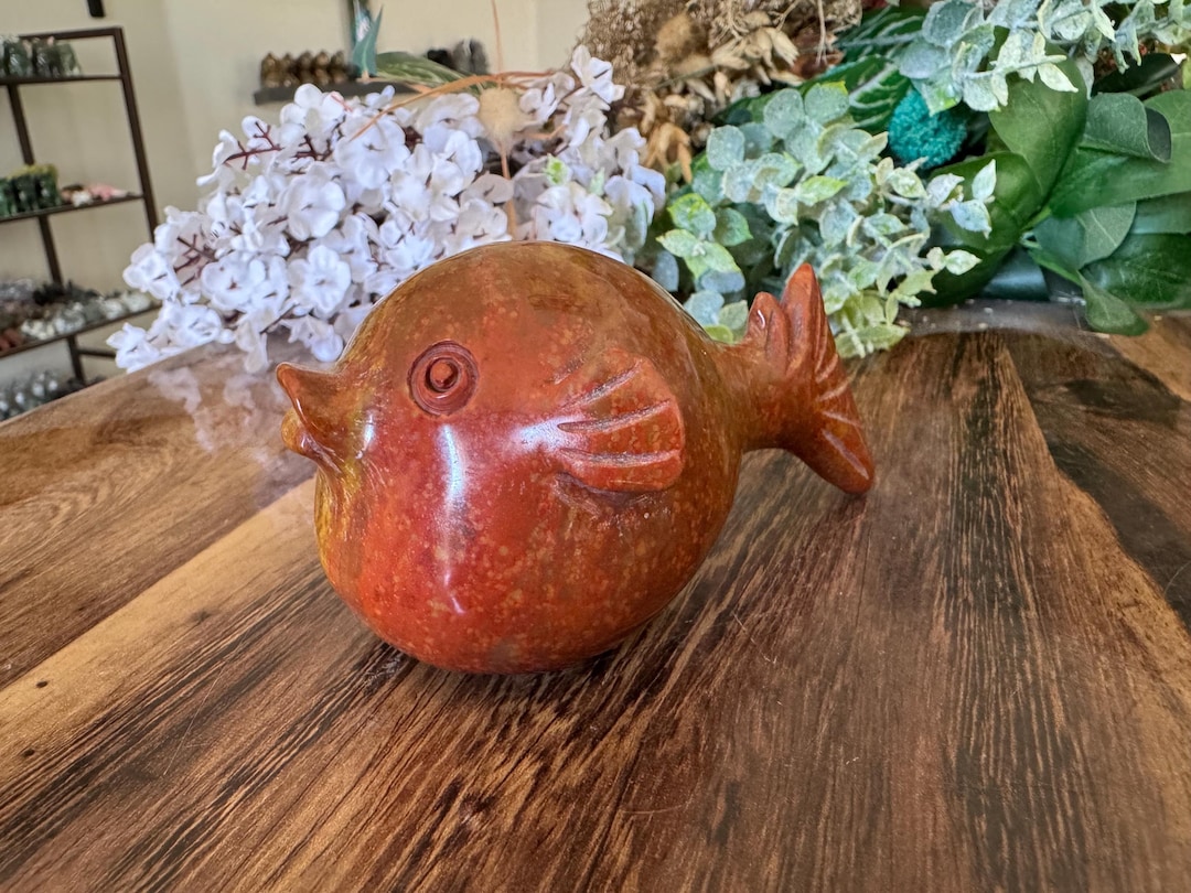 Ocean Jasper Puffer Fish Crystal Large | Natural Polished and Carved ...