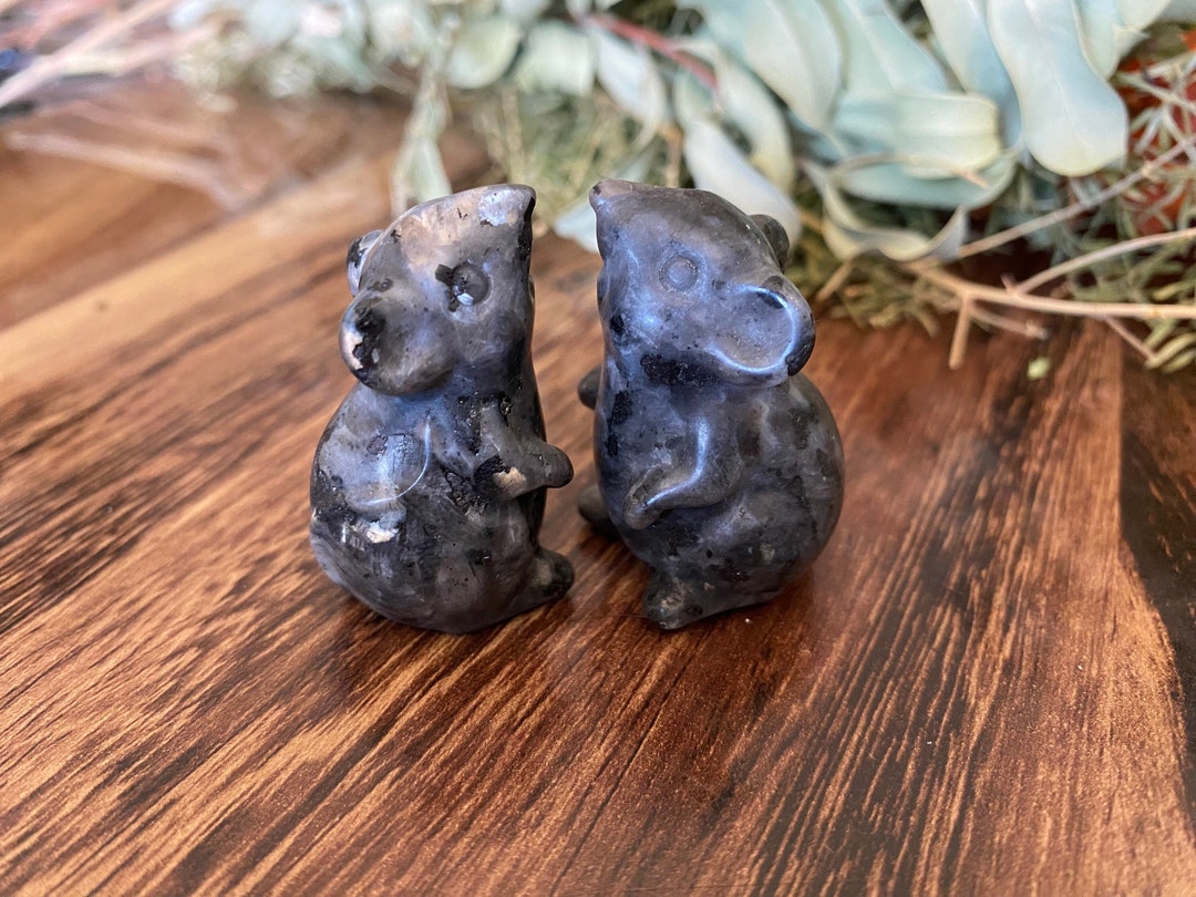 Larvikite Mouse Crystal | Natural Larvikite Stone Carved and Polished ...