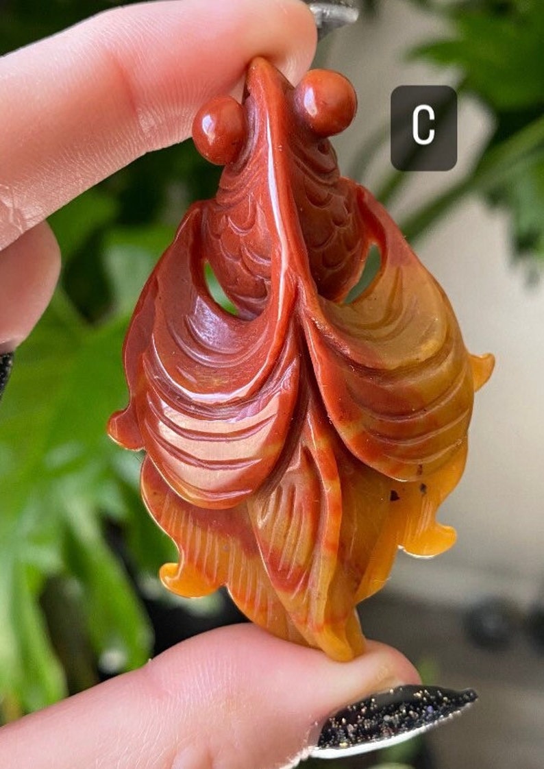 Agate Crystal Fish Natural Stone Carved and Polished - Etsy