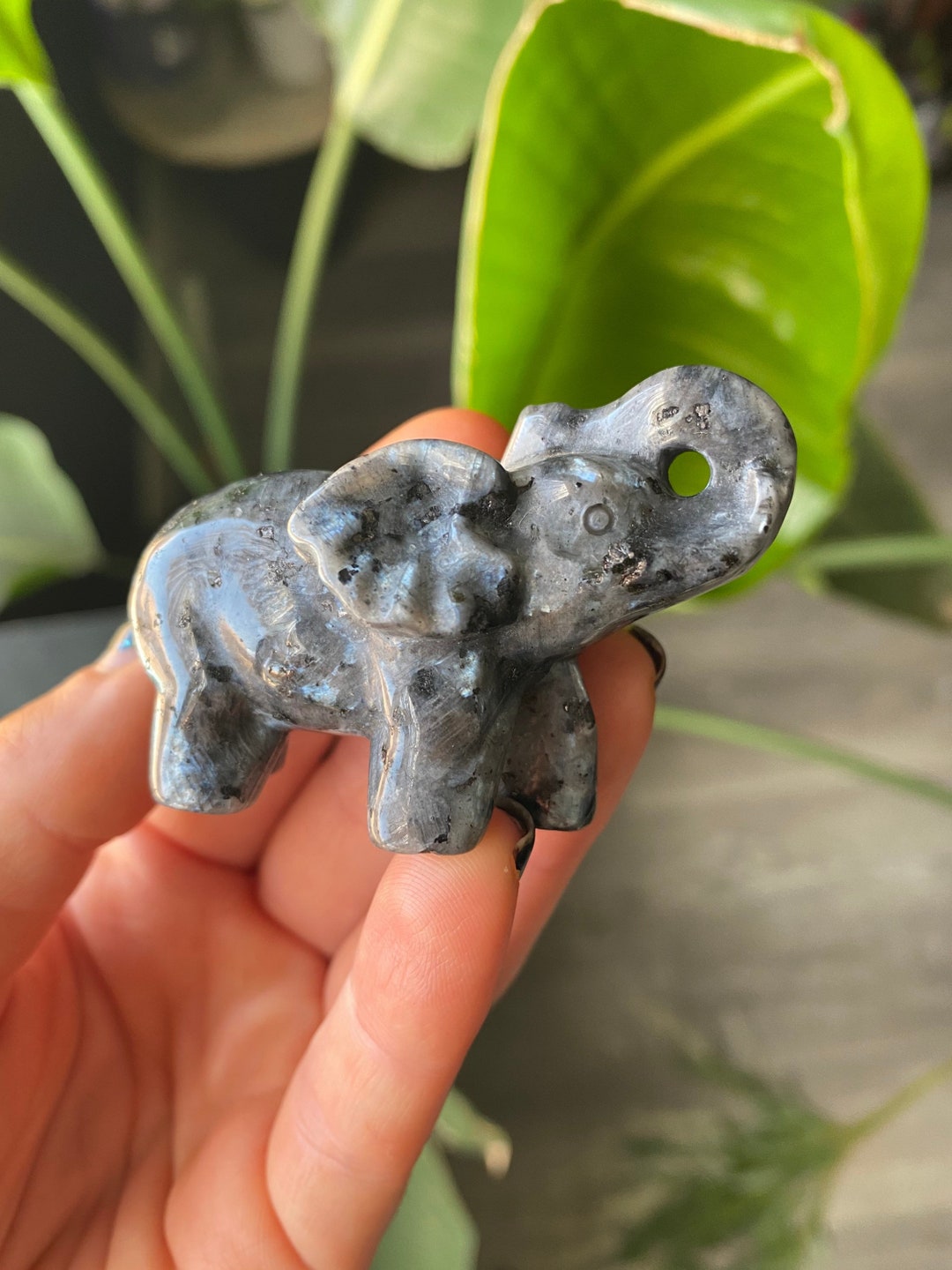 Larvikite Elephant Crystal | Natural Larvikite Stone Elephant ...