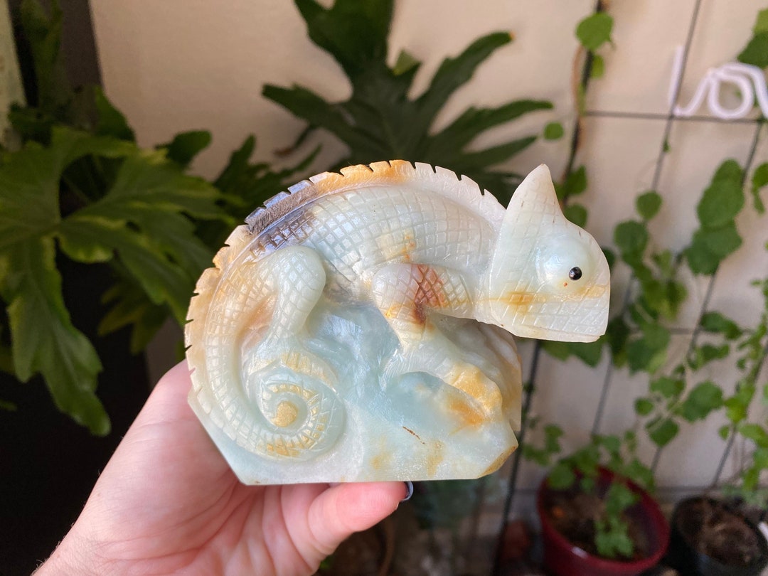 1.6lb Caribbean Calcite Chameleon Crystal | Caribbean Blue Calcite ...