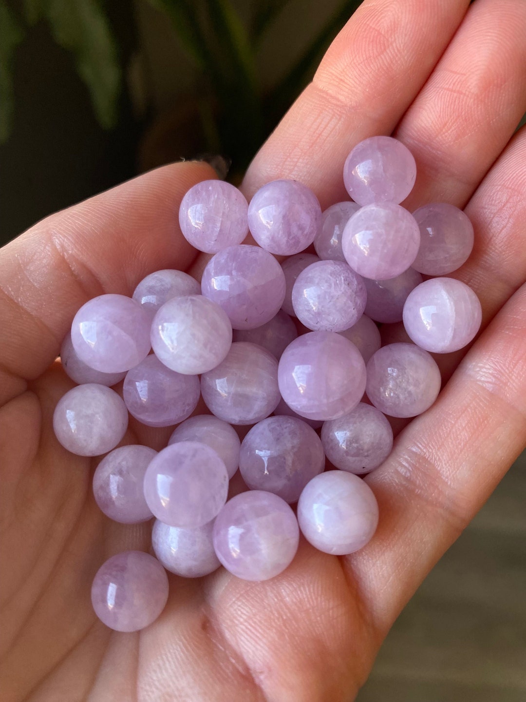 Kunzite Mini Sphere Crystal | Natural Stone Carved and Polished Sphere ...