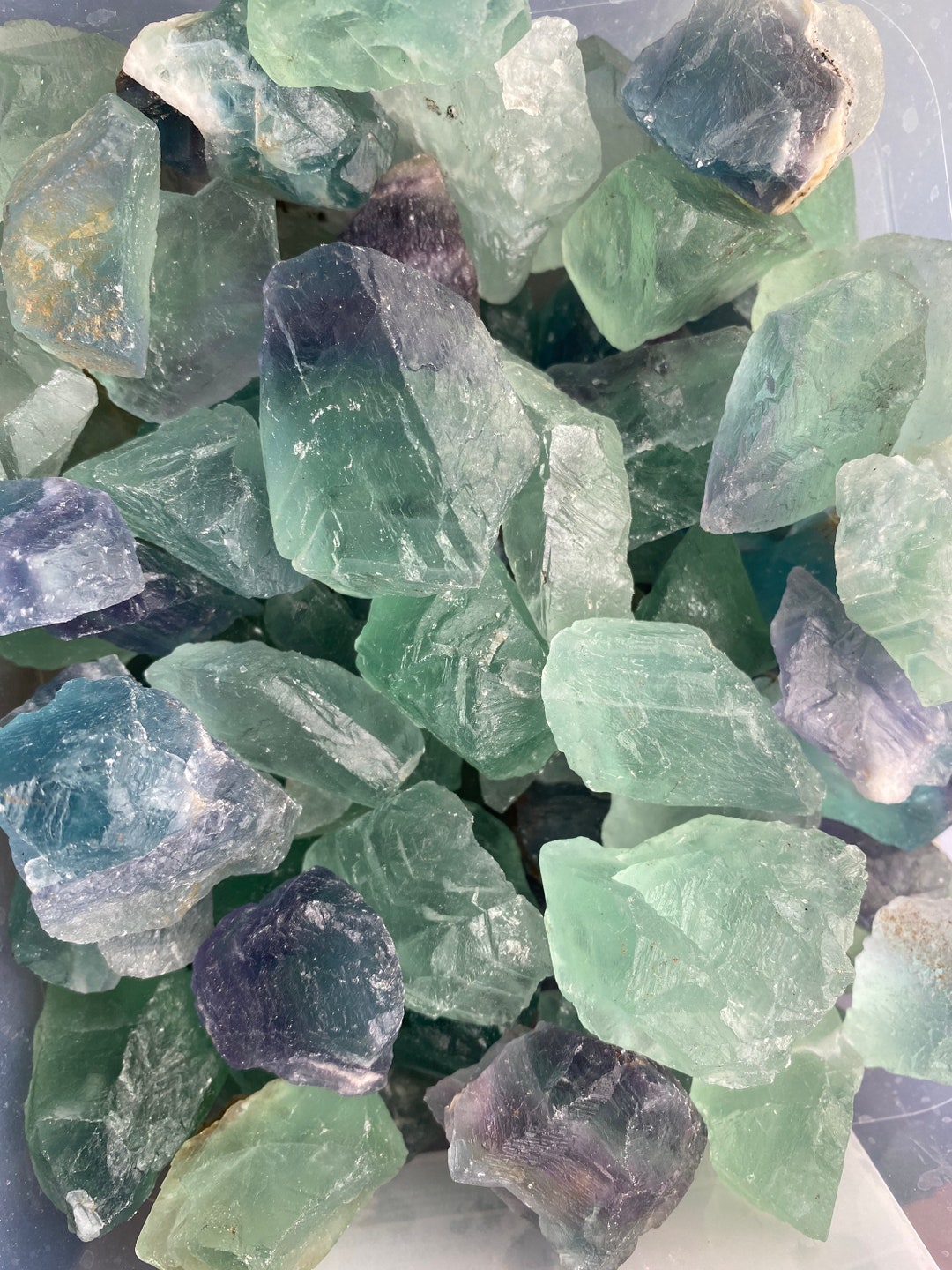 Fluorite Rough Raw Crystal Chunk Natural Green and Purple Small ...