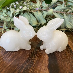White Jade Rabbit Crystal | Natural White Jade Carved and Polished ...