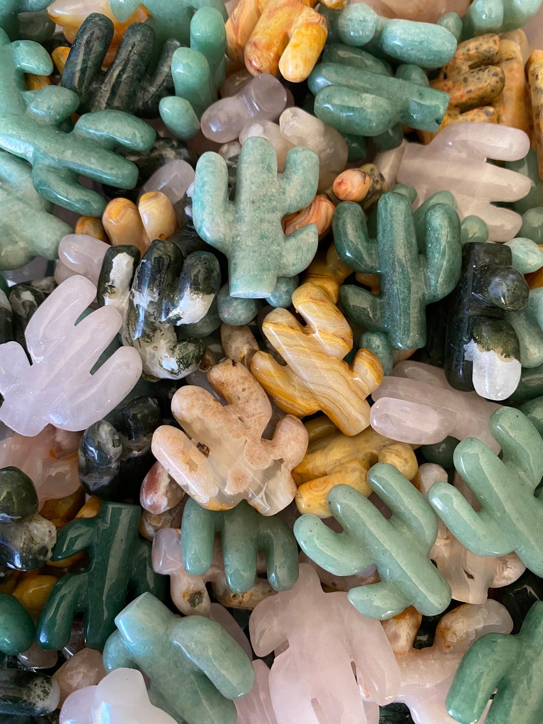 Cactus Crystal Mini | Carved and Polished Natural Stone Desert Cactus ...