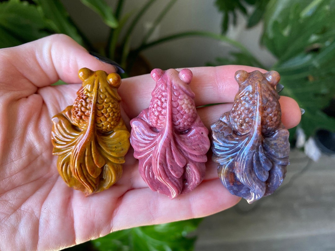 Ocean Jasper Fish Crystal | Natural Ocean Jasper Stone Carved ...