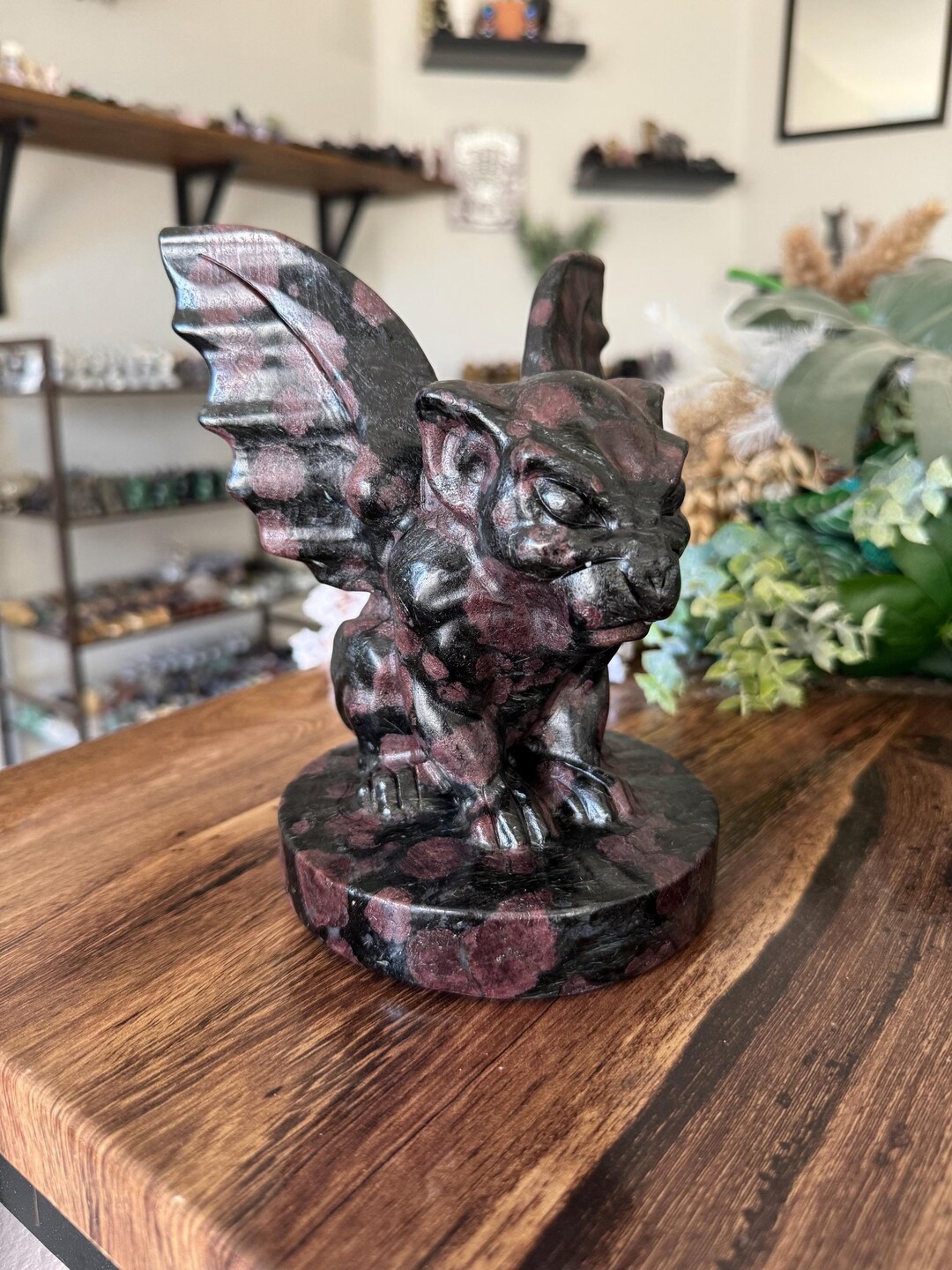 6.2lb Garnet Gargoyle Crystal Large XL | Natural Stone Carved ...
