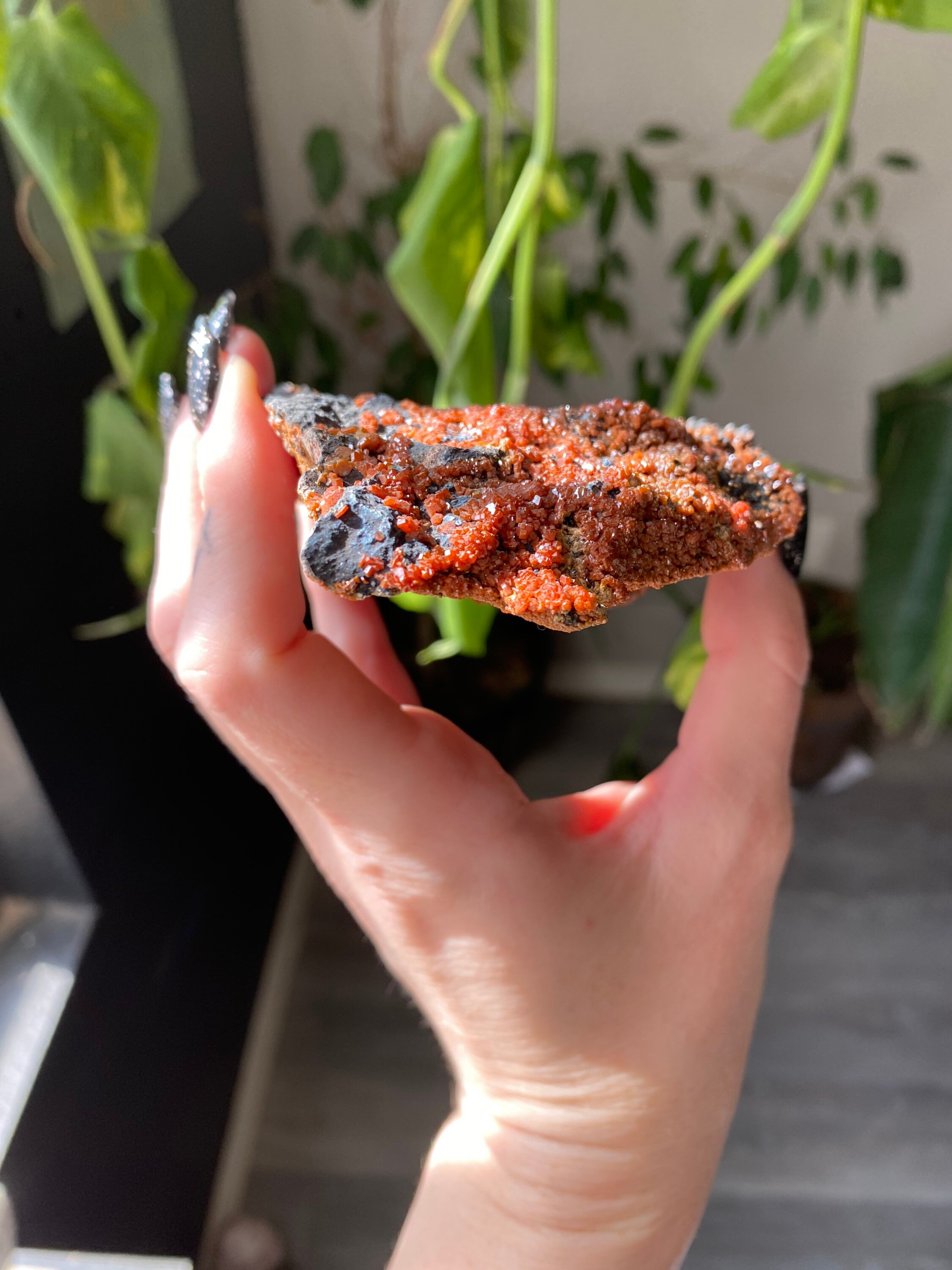 Druzy Red Vanadinite Crystal on Stone Matrix Natural - Etsy UK