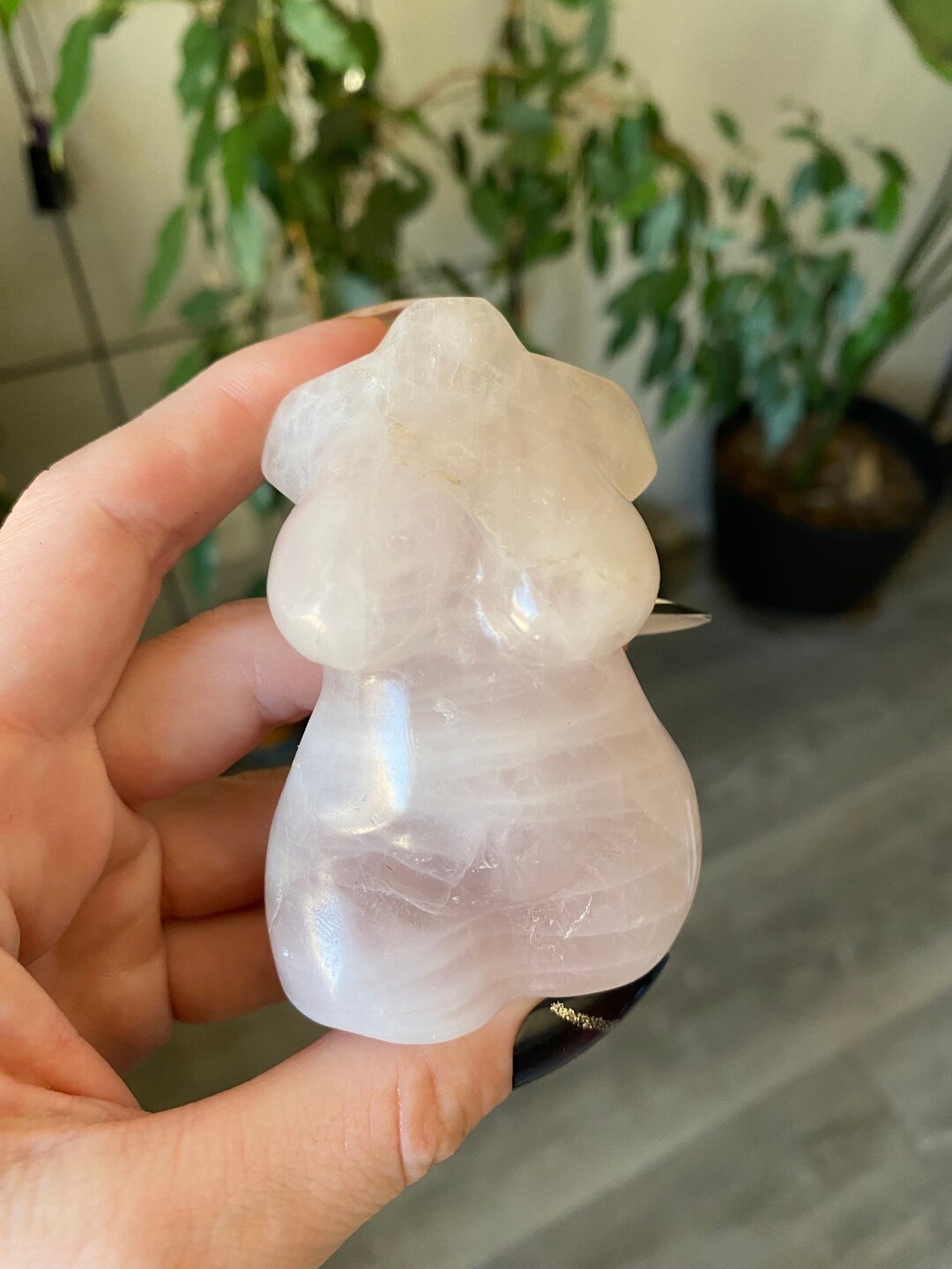 Rose Quartz Goddess Body Crystal Natural Stone Carved and Polished ...