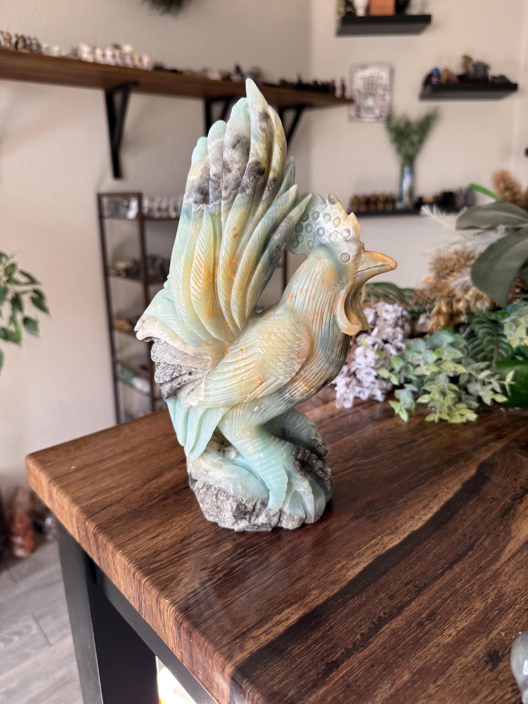 4.4lb Caribbean Calcite Bird Crystal Large | Carved & Polished Natural ...