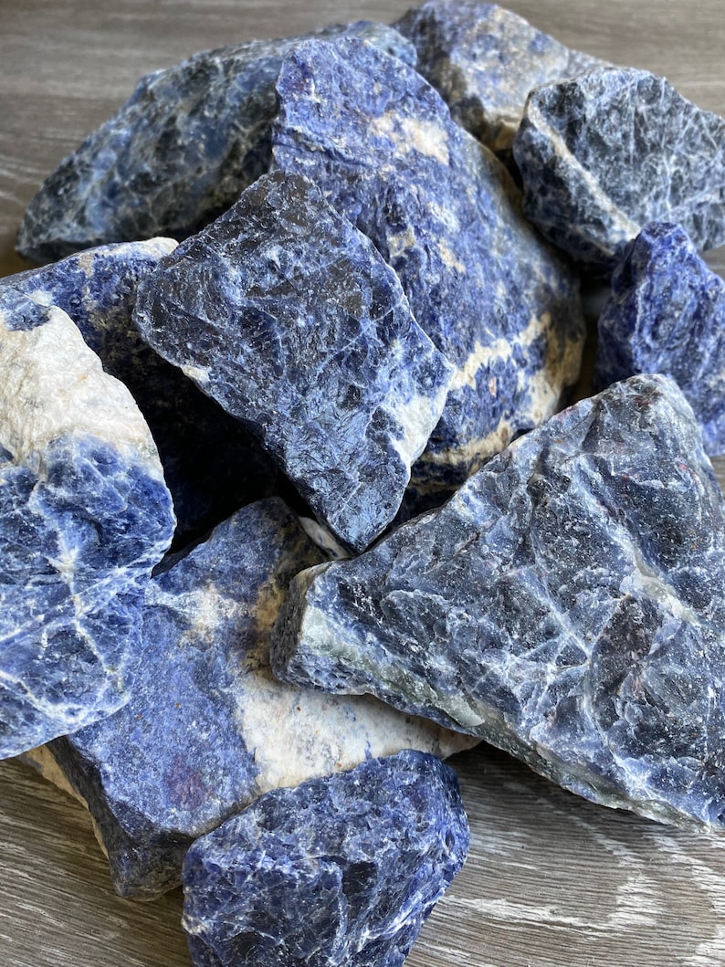 Sodalite Rough Raw Stone Natural Mineral and Gemstone | Etsy
