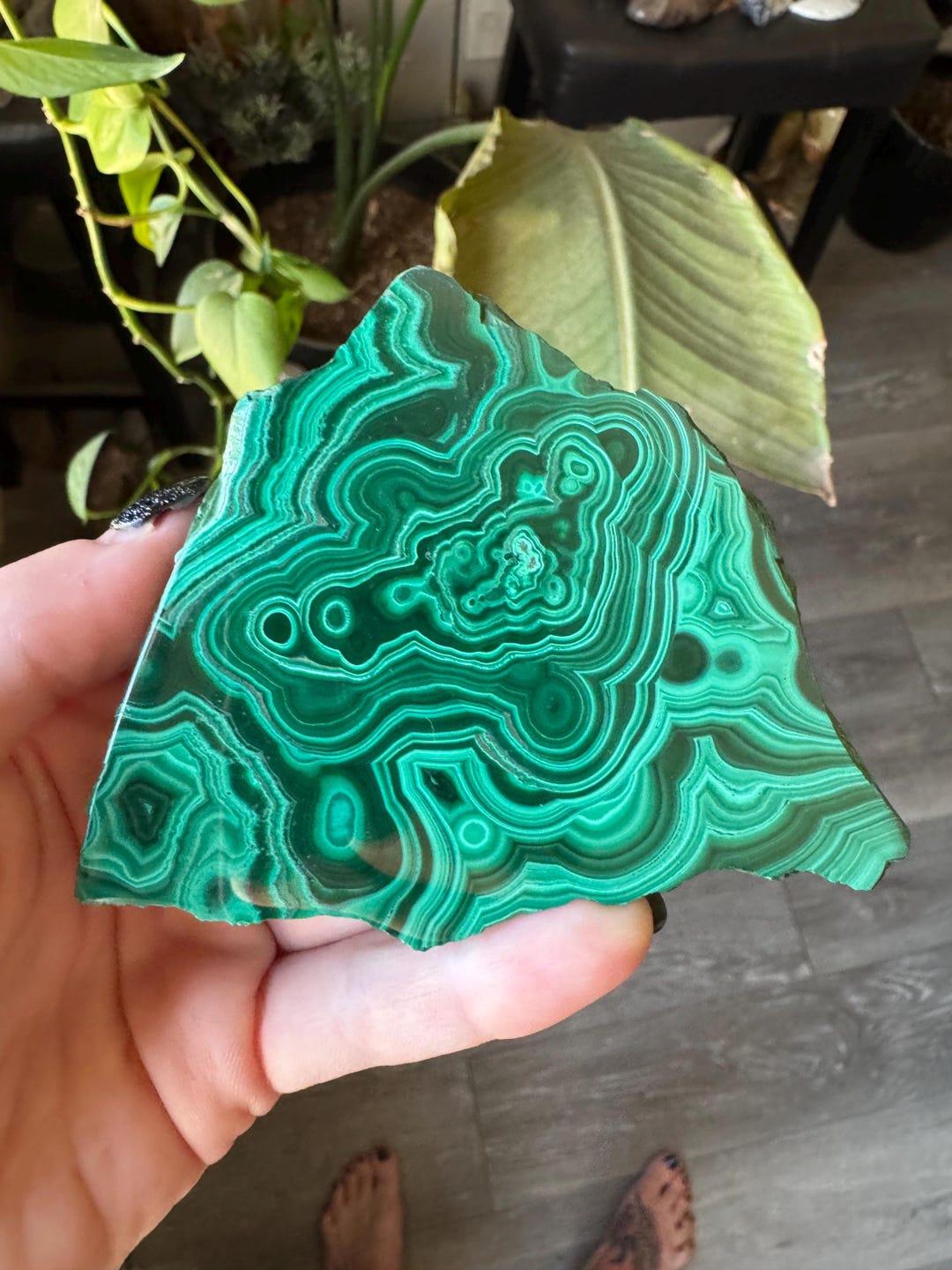 Malachite Polished Slice Natural Stone | Malachite Slab | Metaphysical ...