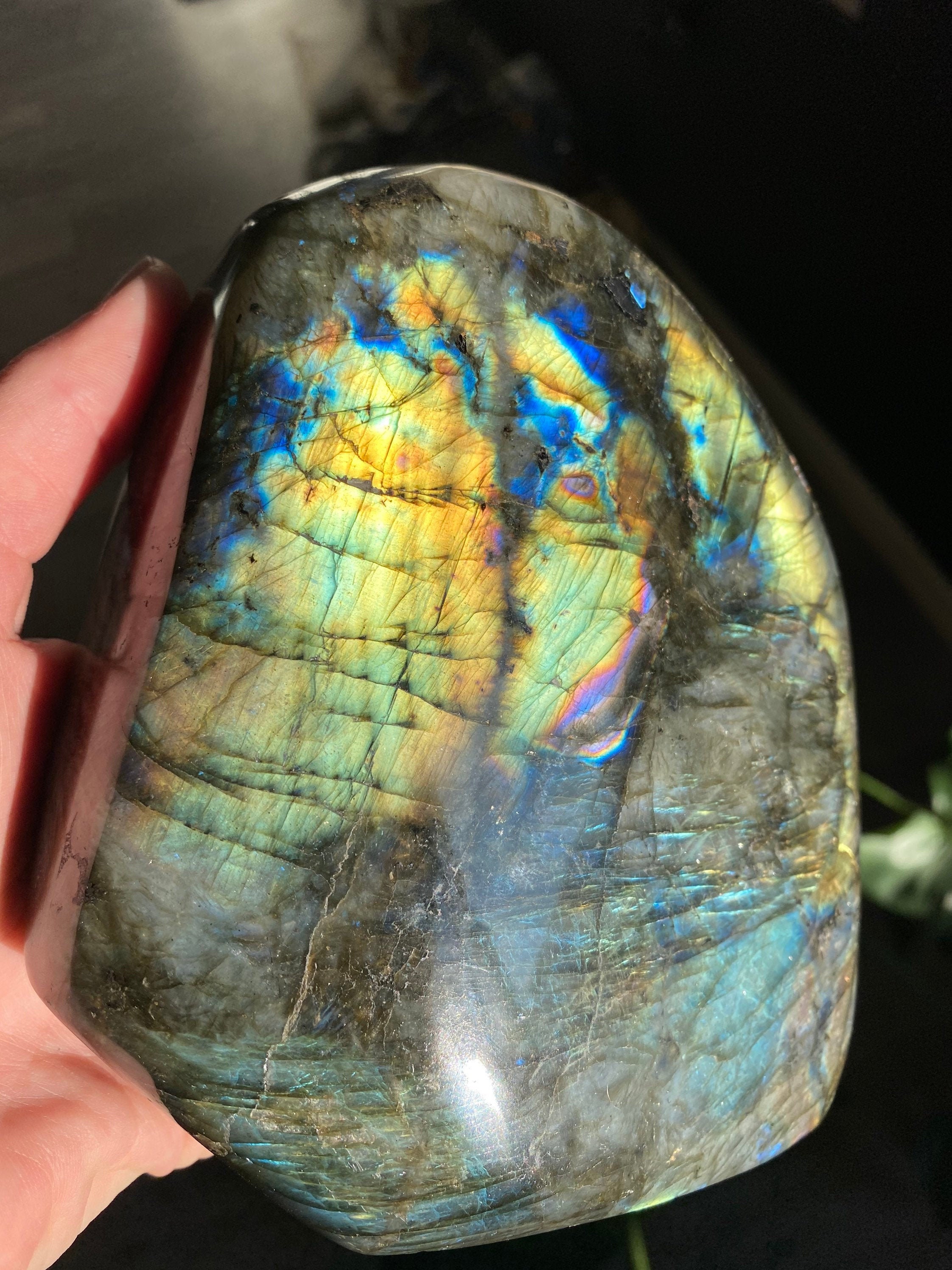 2.9lbs Labradorite Polished Free Form Smooth Large Stone | Etsy
