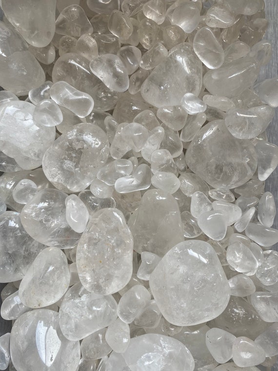 Tumbled Clear Quartz Crystal Smooth Polished Natural Quartz | Etsy