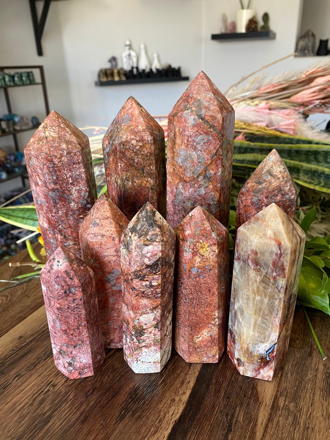 XL Red Feldspar Crystal Tower Point Large | Natural Carved and Polished ...