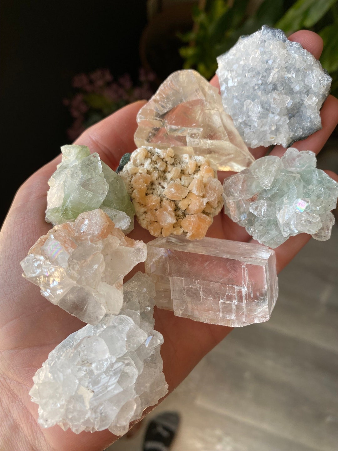 Zeolite Crystal Clusters Small | Natural Raw Rough Apophyllite Calcite ...