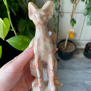 1.2lb Red Vein Jasper Sphinx Cat Crystal | Natural Stone Polished and ...