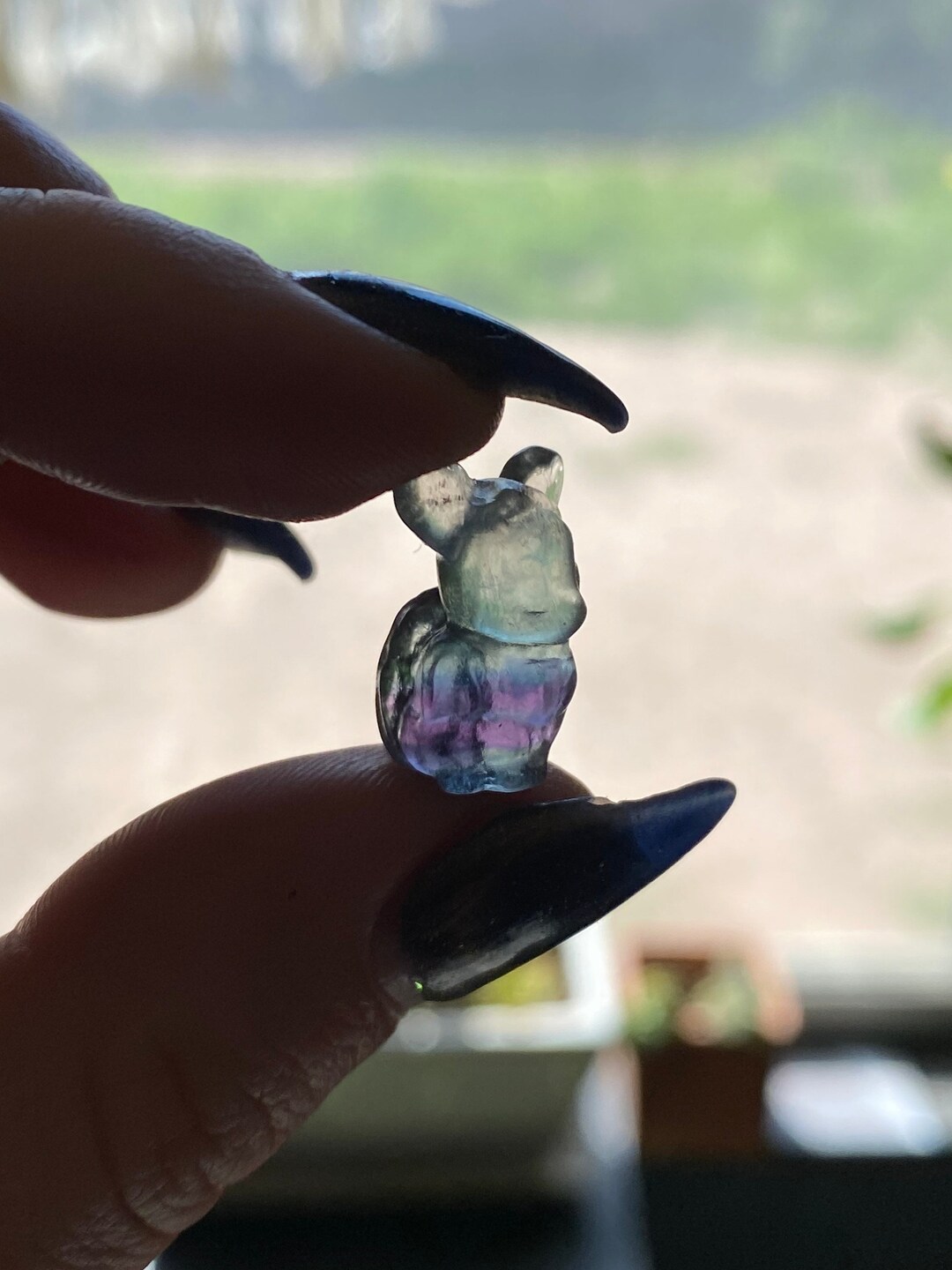 Fluorite Eevee Crystal Mini Carved and Polished Natural Fluorite Stone ...