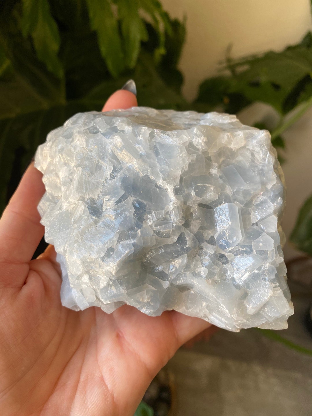 1.3lb Blue Calcite Crystal Raw | Natural Rough Blue Calcite Stone Large ...