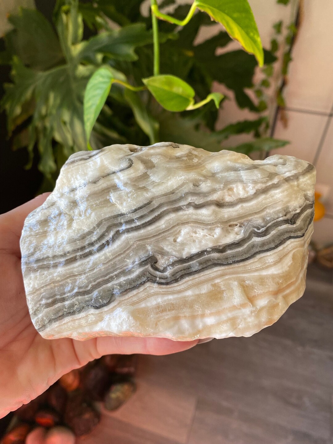 1.3lb Zebra Calcite Natural Raw Stone | Phantom Calcite | Metaphysical ...