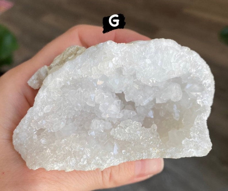 Clear Quartz Cluster Geode Half Natural Raw Metaphysical | Etsy