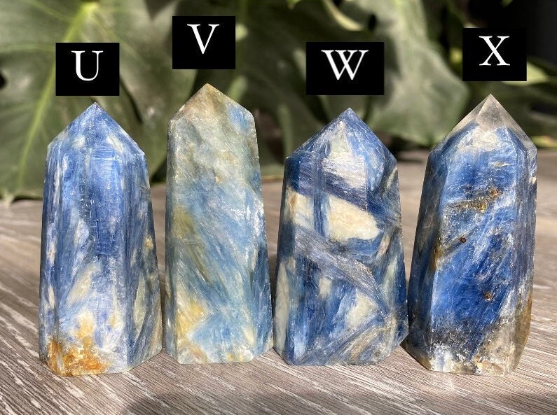 Blue Kyanite Tower Point Natural Stone Metaphysical Home | Etsy