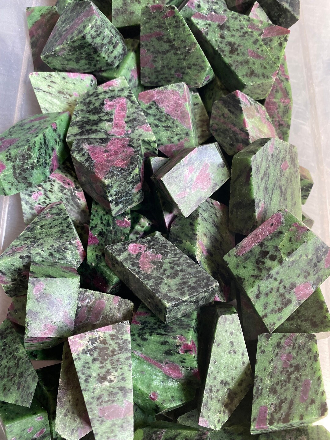Ruby Zoisite Crystal | Anyolite Carved Free Form Block | Metaphysical ...