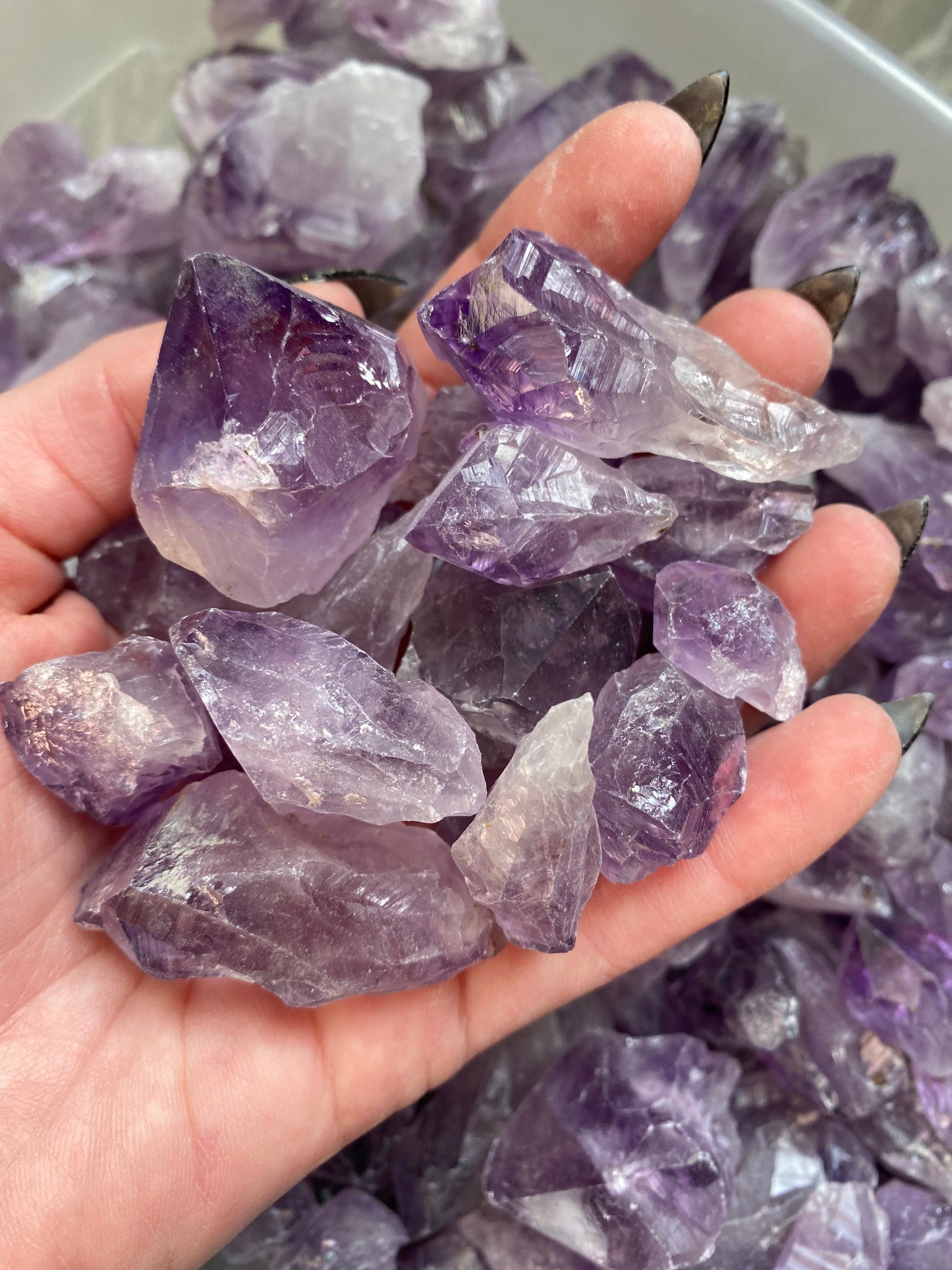 Amethyst Raw Crystal Point Natural Rough Amethyst Stone - Etsy