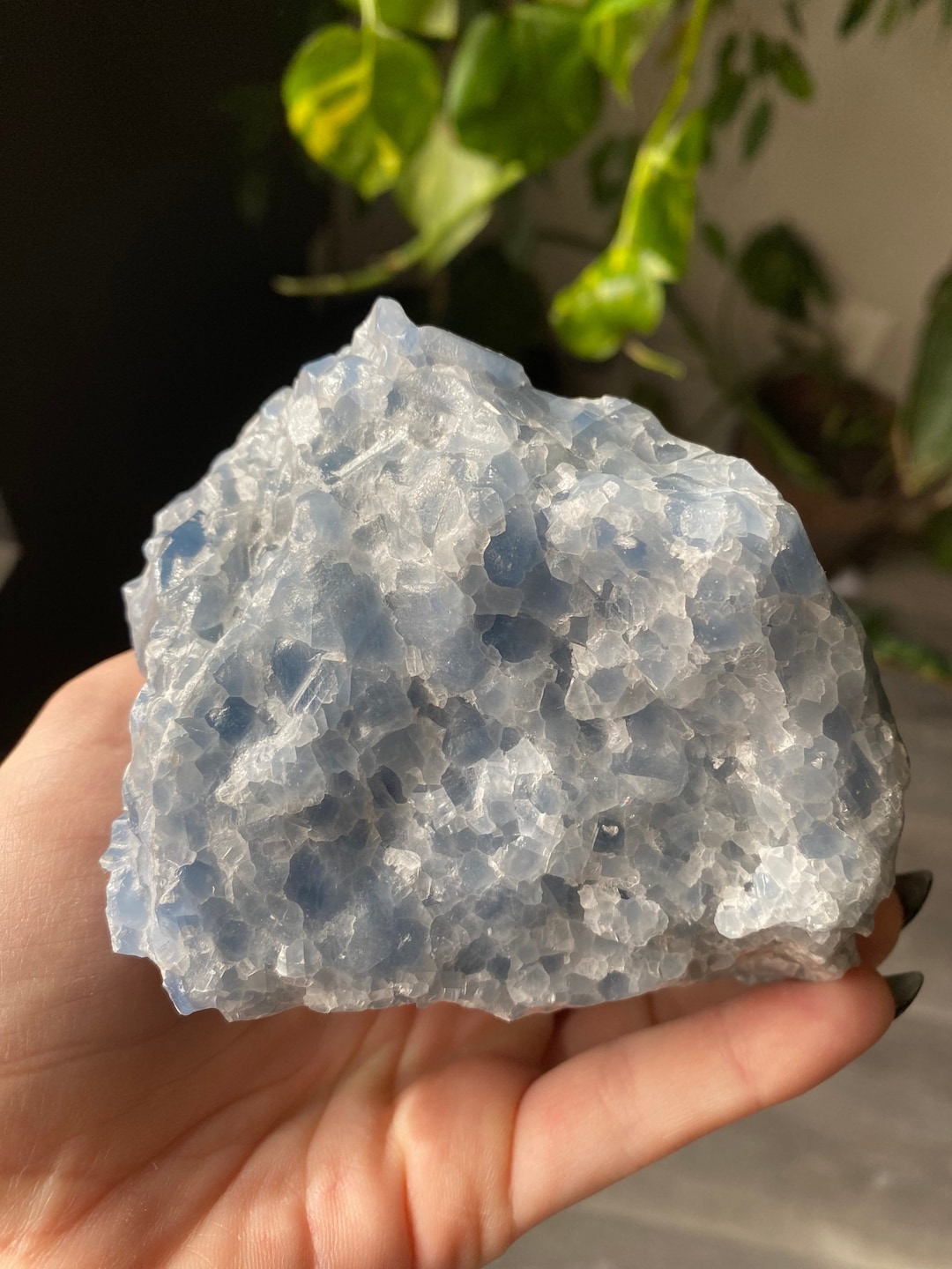 1.5lb Blue Calcite Raw Crystal | Natural Rough Blue Calcite Stone Large ...
