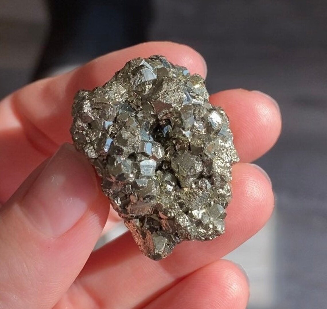 Pyrite Crystal Cluster Natural Raw Fool's Gold | Etsy