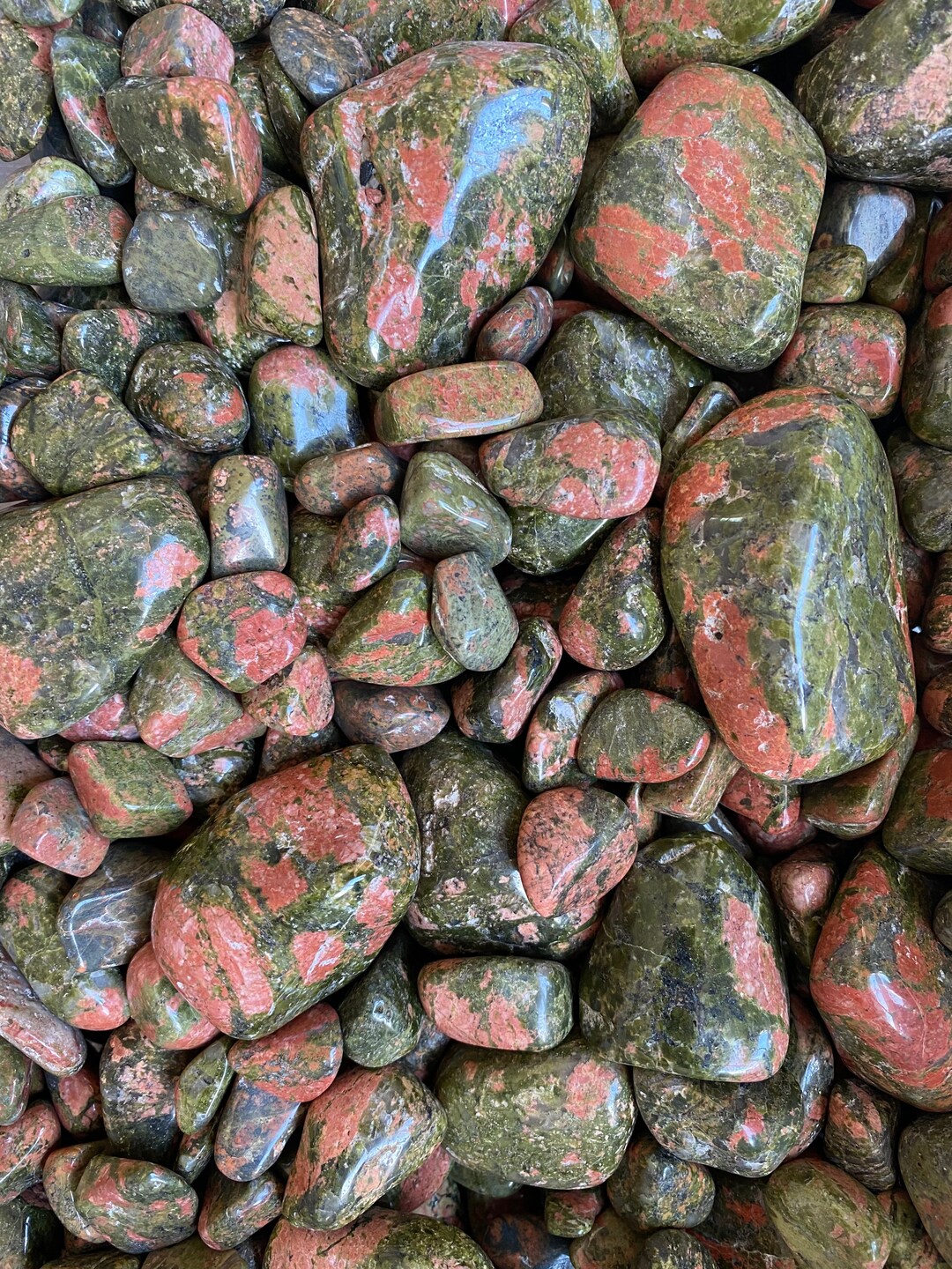 Tumbled Unakite Stone Polished Natural | Metaphysical Healing | Unakite ...