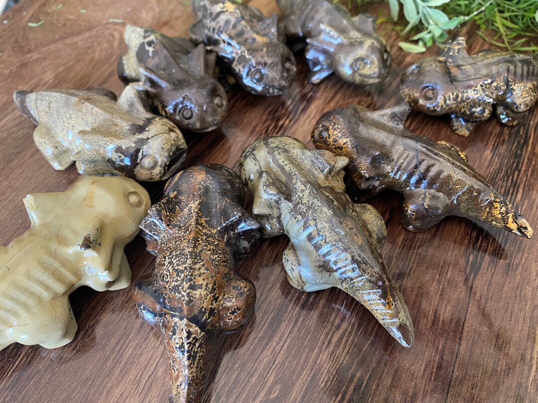 Picture Jasper Axolotl Crystal Natural Carved and Polished - Etsy