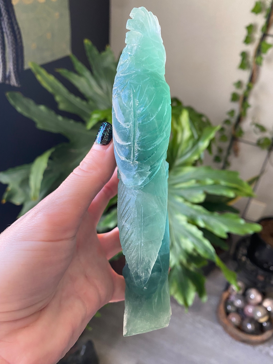 1.4lb Fluorite Birds Crystal | Natural Stone Carved Parrots Cockatoos ...