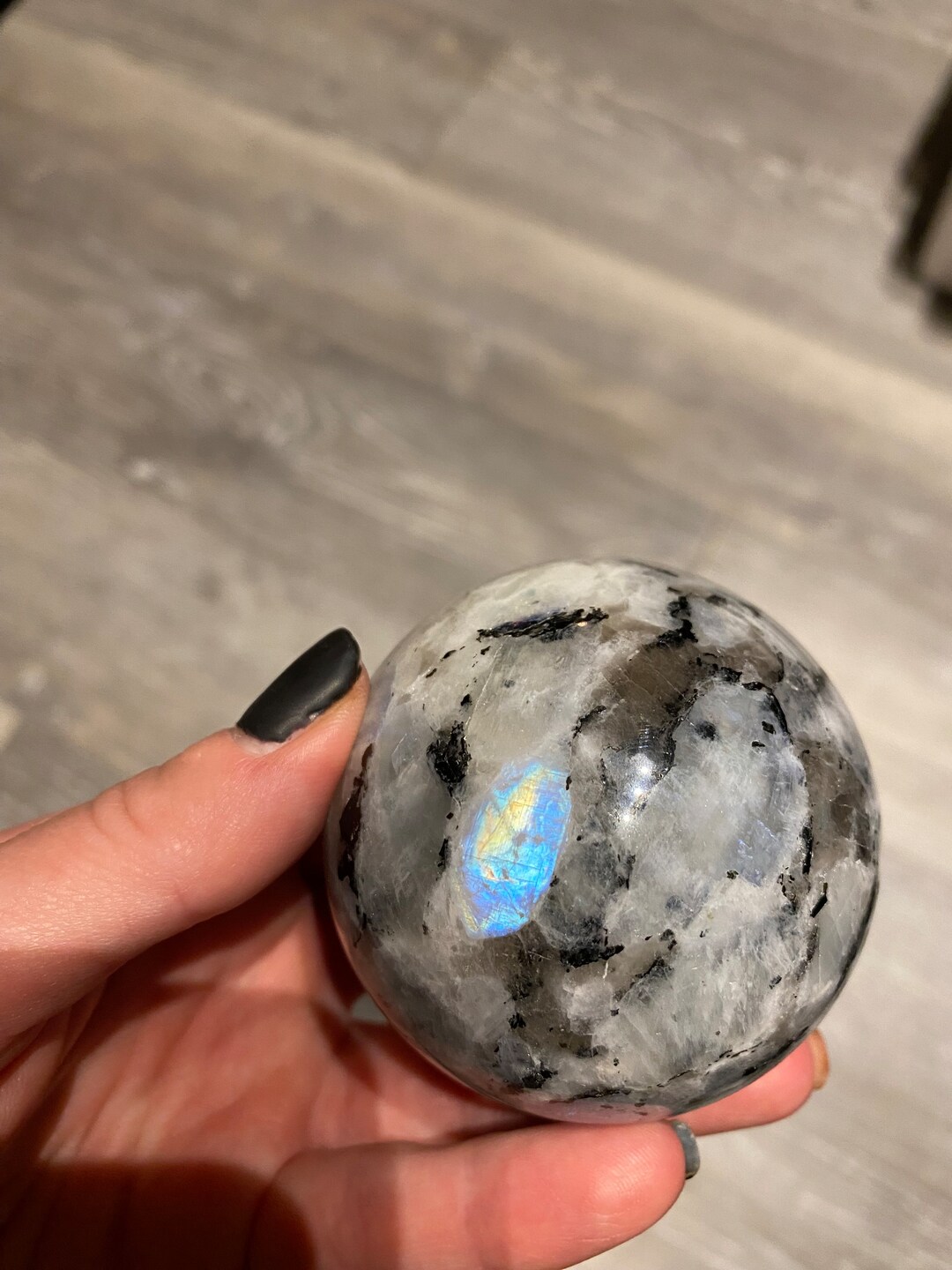 Rainbow Moonstone Sphere Crystal Natural Stone Carved & Polished Sphere ...